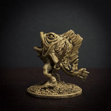 3d Printable House Pixie Fish Head By Knucklebones Miniatures