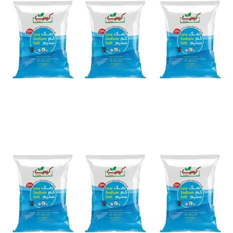 خرید و قیمت نمک کم سدیم یددار حاوی پتاسیم و منیزیم نایلونی 500 گرم کیمیا بسته 6 عددی ترب