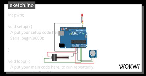 LED Control With Poten Wokwi ESP32 STM32 Arduino Simulator