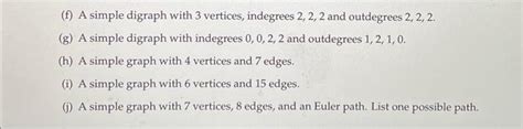 Solved For The Following Graph Questions Either Give An Chegg