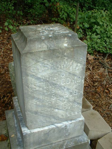 Sarah Susannah Oliver Stinchcomb 1808 1878 Find A Grave Memorial