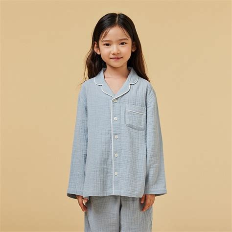 Jaju자주 키즈 이중지 코튼 파자마 세트 Sivillage 에스아이빌리지
