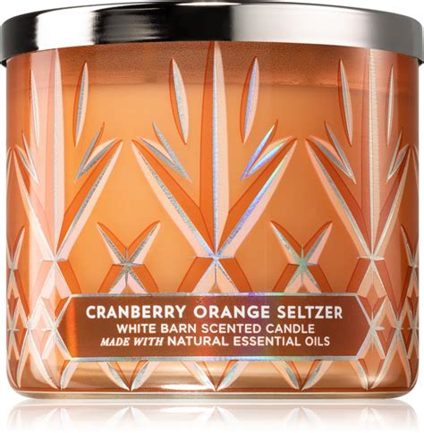 Bath And Body Works Cranberry Orange Seltzer Scented Candle Uk