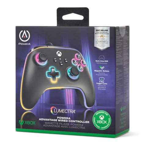 Powera Advantage Wired Controller For Xbox Series Xs With Lumectra Black Officially Licensed