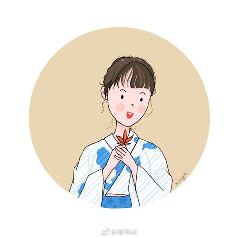 一组简笔画女生头像（投稿： Xionglli