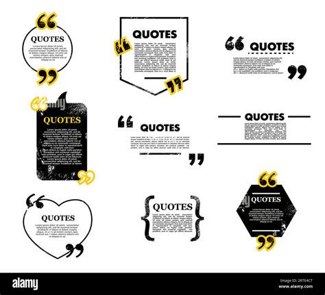 Quote Bubble And Box Chat Message Comment And Note Quote Icons