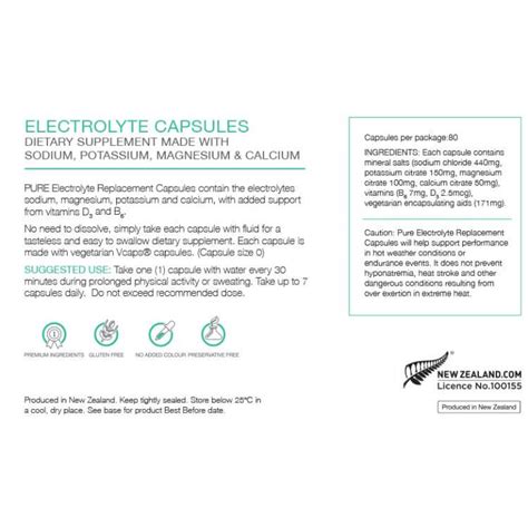 Pure Electrolyte Replacement Capsules Cyclenationhavelocknorth