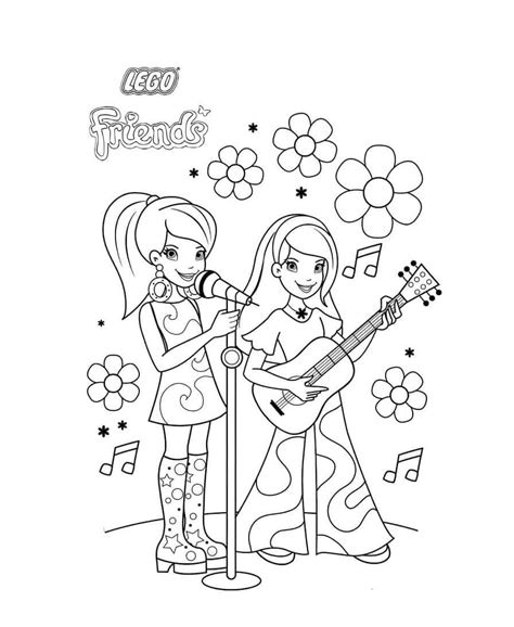 Lego Friends Tegninger Til Farvelægning Farvelegningcom