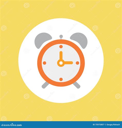 Alarm Clock Icon Flat Design Stock Illustration Illustration Of Flat