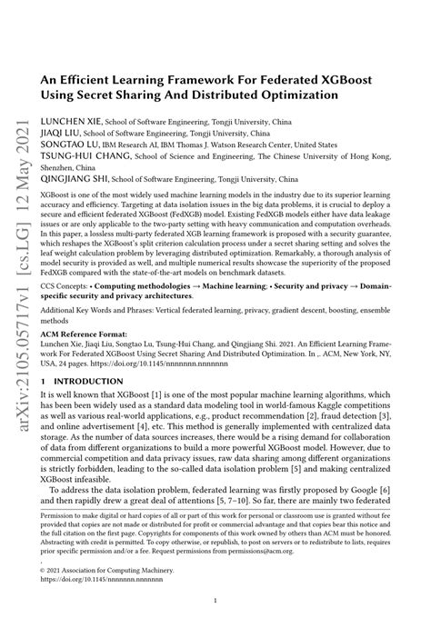Pdf An Efficient Learning Framework For Federated Xgboost Using