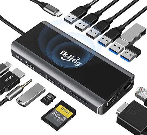 The 15 In 1 USB C Dock With Wireless Charger Gigabit Ethernet Port And More Gadgetsin