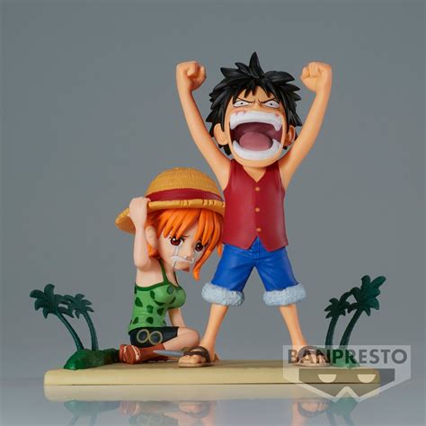 World Collectable Figure One Piece Log Stories Luffy And Nami Banpresto