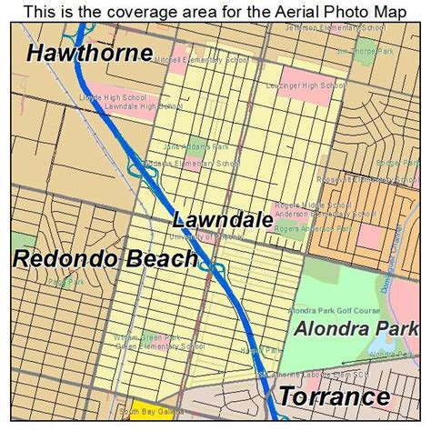 Aerial Photography Map Of Lawndale Ca California