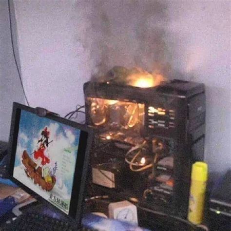 Create Meme Burning Computer Burn The Computer Is On Fire Pictures Meme