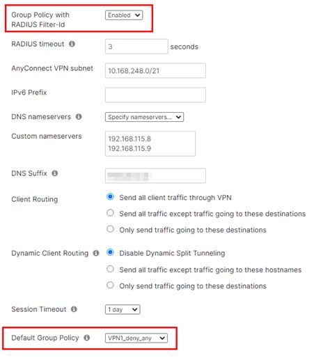 Anyconnect Mx250 Radius Authentication And Filter Id For Firewall