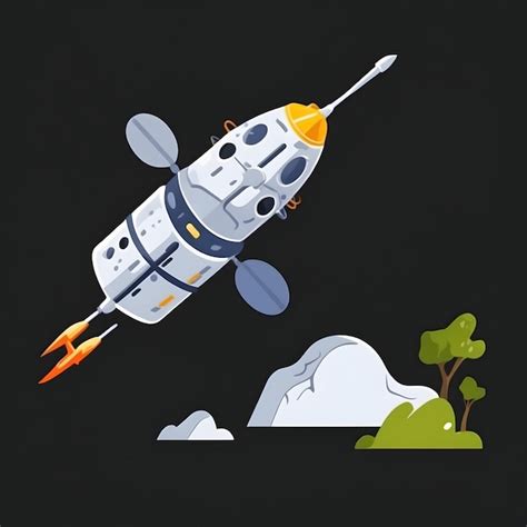 Premium Photo Satellite Graphics Spacecraft Icon Satellite Communication Illustration Orbital