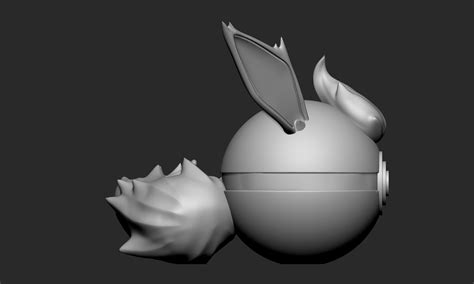 Stl File Pokemon Flareon Pokeball 🐉・3d Printable Model To Download・cults