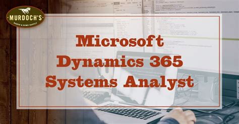 We Have Another Great Role Available On My Team Here At Murdochs Taking Our D365 Implementation