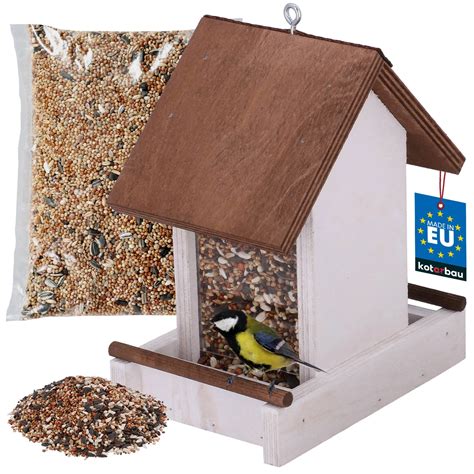 Ptačí Krmítko Ptačí Budka Dřevěný Domeček Jídlo Kotarbau