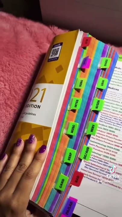 How To Tab Your Cpt Book 📚 Cpt Cptbook Tabbingcpt Coder Coding