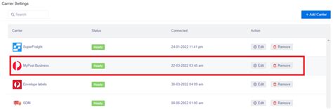 How To Setup MyPost Business On EIZ Fulfillment EIZ Docs