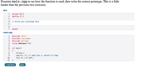 Solved Examine Main Cpp To See How The Function Is Used Chegg Com
