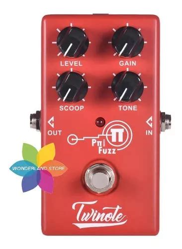 Pedal Nux Hg Twinote Modern Pi Fuzz Distortion High Gain Cor Vermelho