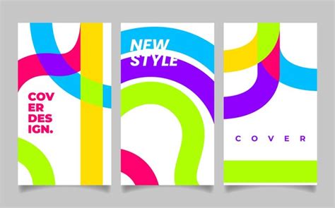Abstract Line For Cover Design Colorful Template Background Premium