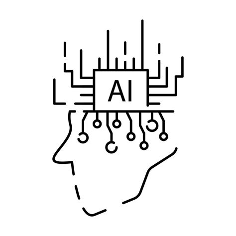 Artificial Intelligence Related Vector Line Icon Contains Such Icons As Face Recognition