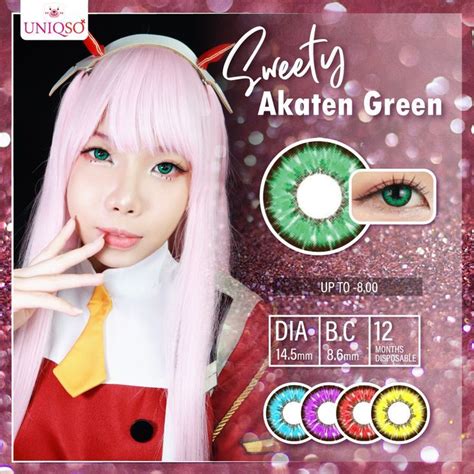 Sweety Akaten Green Zero Two Cosplay Green Colored Contacts Cosplay Contacts