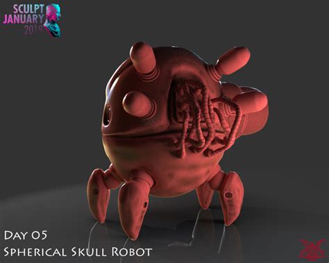 3d Printed Robot Skull By Shinpaburo Pinshape