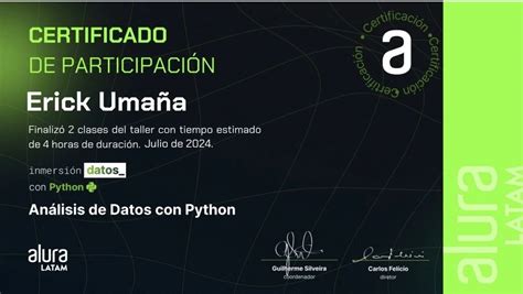 Erick Umana Berrocal On Linkedin Alura Another Certificate In Big Data