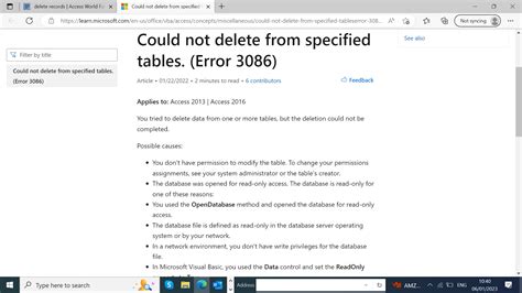 Delete Records Access World Forums