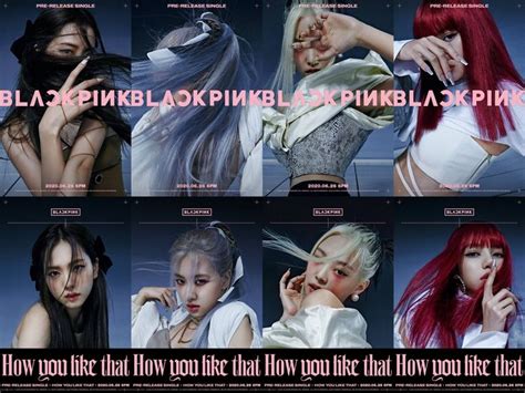 Blackpink ‘how You Like That Title Poster 블랙핑크 Lisa 리사 RosÉ 로제