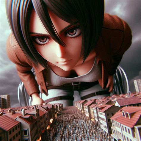 Giantess Mikasa Ackerman By Giantessai221 On Deviantart
