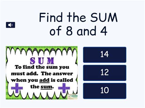 Sum And Difference Quiz