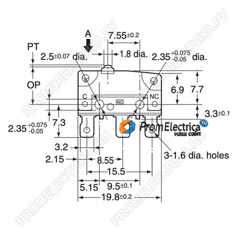 Купить D2SW-P01-2M-12 Микровыключатель 0.1A, провод с клеммой OMRON ...