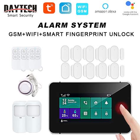 Daytech Wi Fi Gsm Burglar Alarm Use Tuya App 43 Inch Ips Color Display