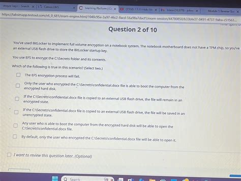 Youve Used Bitlocker To Implement Full Studyx