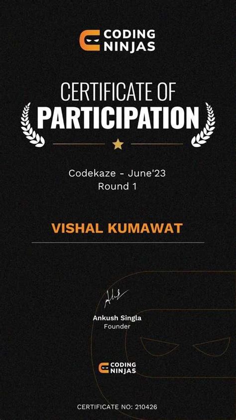 Vishal Kumawat On Linkedin Connections Codekaze2023 Codingninjas Jecrc