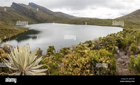 A Panoramic View Of The Andean Glacial Siecha Lakes Lagunas De Siecha Under Cloudy Sky