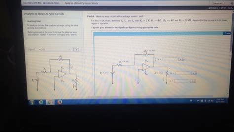 Solved Analysis Of Ideal Op Circuts Part A Ideal Op Chegg Com