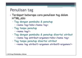 Struktur Dasar Html Ok PPT