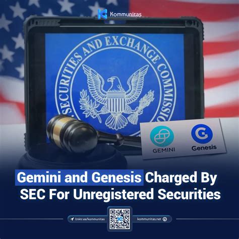 Gemini And Genesis Charged By Sex For Unregistered Securities R Kommunitas
