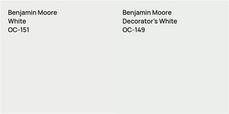 Benjamin Moore White Vs Benjamin Moore Decorators White Comparison