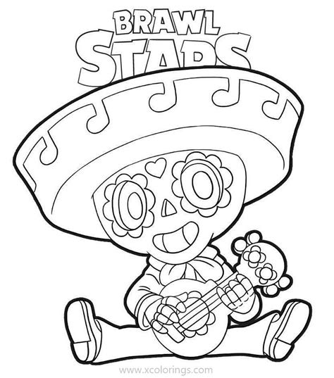 Poco From Brawl Stars Coloring Pages Xcolorings Com