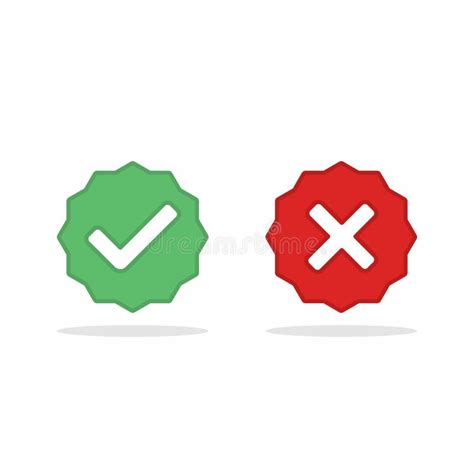 Check And Wrong Marks Tick And Cross Marks Accepted Rejected