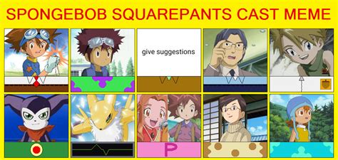 My Spongebob Digimon Au Cast By Digiasiagirl On Deviantart
