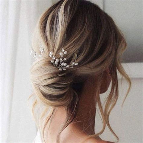 Evild Pearl Bridal Hair Pins Silver Wedding Hair Accessories Crystal