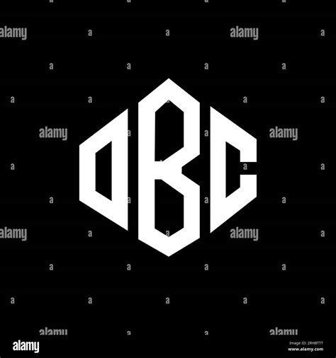 Obc Letter Logo Design With Polygon Shape Obc Polygon And Cube Shape
